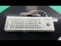 Industrieel roestvrijstalen desktoptoetsenbord met trackball IP65