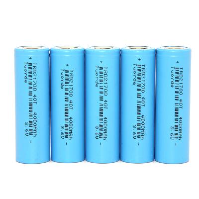 China Compact Lithium Ion 21700 Battery 4000mAh 3.6V 21mm X 70mm Energy Efficient 50A Discharge for sale