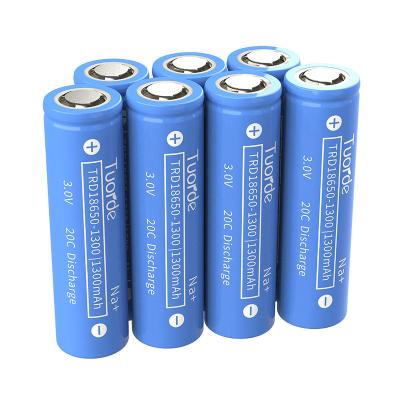 中国 長サイクル寿命 18650 ナトリウムイオン電池 1300mAh 3.0V電圧 販売のため