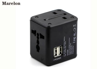 China Dual USB Port Travel Power Adapter Fire Retardant ABS Housing Fast Charging for sale