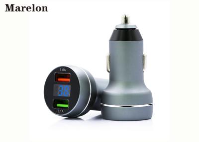 China Metal Car Phone Charger Aluminium Alloy Material With Intelligent LED Display for sale