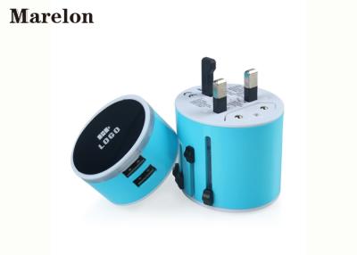 China Multi Plug Travel Power Adapter / Mobile Phone Accessories 2 USB Ports for sale