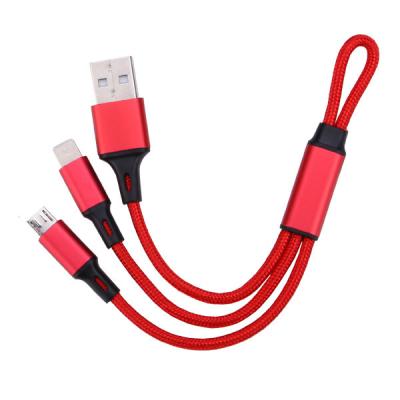 Cina Micro universale standard rosso 3 del cavo di dati di USB in 1 cavo di carico di USB in vendita