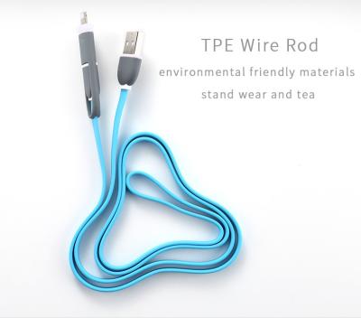 Cina 2 in 1 micro cavo del Usb del multi telefono cellulare di uso per il caricatore del cavo di Iphone Android in vendita