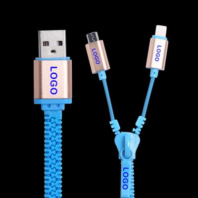 China Samsung  Iphone  Zipper USB Data Cable High Speed USB 2.0 Data Transfer Rates for sale