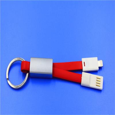 China 2 em 1 material de carregamento Android apto e IPhone do TPE do cabo do Usb de Keychain à venda