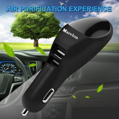 China 2 Lader van de USB-poort de Slimme Auto met Ionisch Luchtzuiveringstoestel Ionizer, de Zuiveringsinstallatie van de Autolucht Te koop