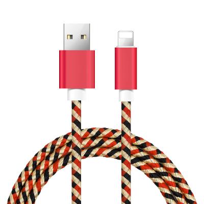 China IPhone 8 / 8plus / X USB Data Cable With Camouflage Nylon Woven Braided for sale
