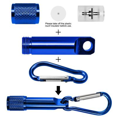 Cina Tipo materiale della batteria del fondo delle cellule del metallo di modo della torcia elettrica 1 di emergenza di Carabiner LED in vendita