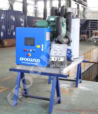 Cina Compattatore di ghiaccio a fiocco industriale a tensione 220V-440V per enormi barre di ghiaccio nelle pescherecci africane in vendita