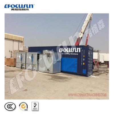 Cina Compressore Bitzer 12000 KG Frigorifero diretto 40 HQ Containerized Block Ice Machine in vendita