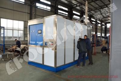 Cina Sistema di controllo automatico Compattatore di ghiaccio a fiocco per barrette di ghiaccio da 25 T nel mercato della pesca in Africa in vendita