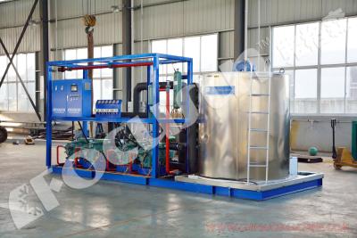 Cina Macchina per ghiaccio a fiocco da 20 tonnellate per l'Africa Pesca Compattatore a motore e enormi barre di ghiaccio in vendita