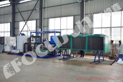 Cina Macchina per ghiaccio a fiocco da 20 tonnellate per l'Africa Pesca Compattatore a motore e enormi barre di ghiaccio in vendita