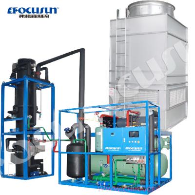Cina 60 tonnellate/giorno Grande macchina per ghiaccio a tubo con condensatore di raffreddamento evaporativo e autorizzata in vendita
