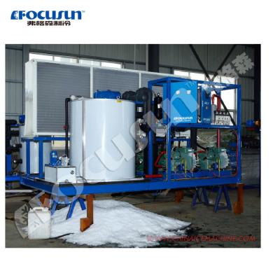 China 5000 kg vlok-ijsmachine voor koeling van zoet/zeewater in lucht en water Te koop