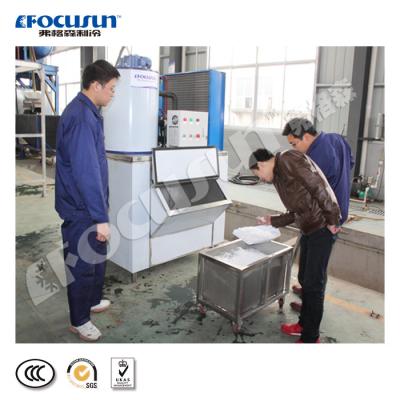 Cina Miglior macchinario per il ghiaccio a fiocco da 1 tonnellata/24 ore con compressore Danfoss e valvola di espansione Danimarca in vendita