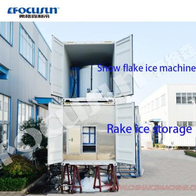 Cina Macchine per la produzione di ghiaccio in fiocco da 20 tonnellate e locali frigoriferi contenitorizzati da 10 tonnellate per la produzione di ghiaccio per neve in vendita