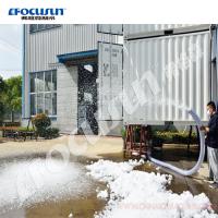 China 20Tons Flake Ice Machine and 10Tons Containerized Cold Room for Snow Ice Manufacturing for sale