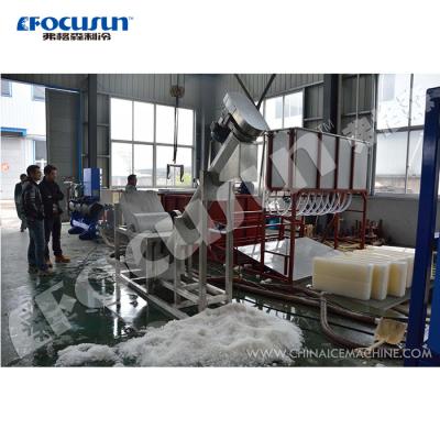 Cina Focusun 100 kg/min Trinciatrici di ghiaccio a blocchi con trasportatore a vite e tensione 380v/50hz/3p in vendita