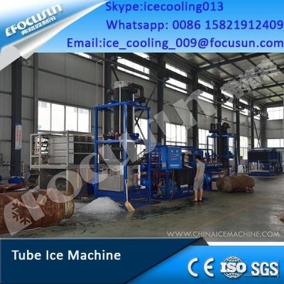 China FOCUSUN 15 kW PLC-gestuurd 3T 5T 10T 20T 25T buis-ijsmachine voor de ijsproductie Te koop