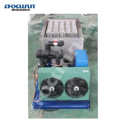 China Focusun 1 ton/24 uur zoutwater koel ijsmachine blok ijsmachine met compressor Te koop