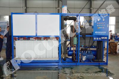 Cina Sistema di salmastra Big Cube Ice Block Ice Machine Africa 2T con sistema di controllo automatico in vendita
