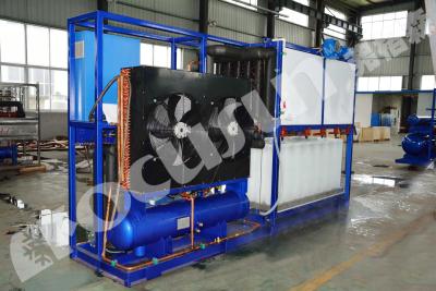Cina Sistema di salmastra Big Cube Ice Block Ice Machine Africa 2T con sistema di controllo automatico in vendita