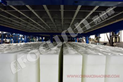 China Fabricante de blocos de gelo industriais de válvulas de expansão da Danfoss com sistema de controle de tela sensível ao toque PLC à venda