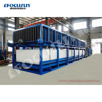 China 40 ton industriële ijstblokken maker maken machine met ontwerp en Fusheng compressor Te koop