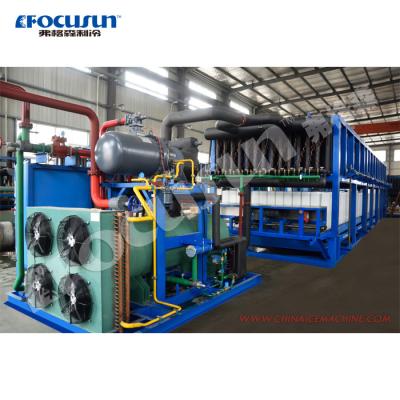 China 40 ton industriële ijstblokken maker maken machine met ontwerp en Fusheng compressor Te koop