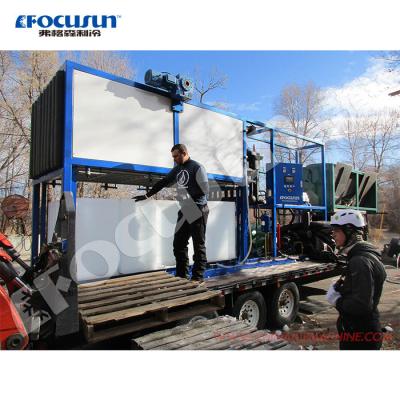 Cina 3000kg Focusun Auto Block Ice Maker con compressione Bitzer e altre capacità di stoccaggio del ghiaccio in vendita
