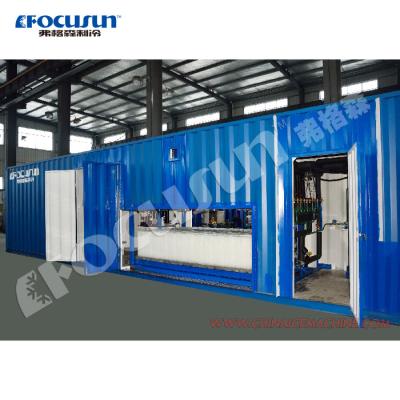 Cina Macchina per ghiaccio a blocco di raffreddamento diretto e sala fredda in contenitori da 5 tonnellate soluzione completa in vendita
