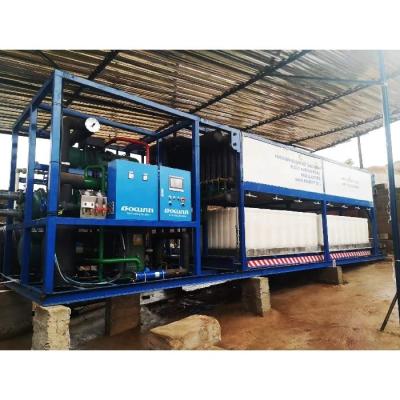 Cina 15 tonnellate al giorno Macchina per la produzione di ghiaccio a blocchi industriali con sistema di raffreddamento ad acqua in vendita