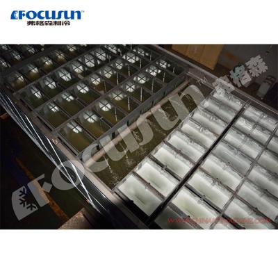 Cina Lunga durata di vita Blocco di ghiaccio con sistema di salamoia e frantumatore di ghiaccio 5000 kg al giorno in vendita