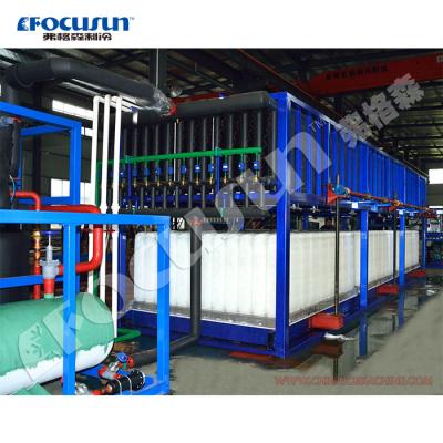 Cina Compressore Bitzer Non solare Macchina per la fabbricazione di blocchi di ghiaccio da 25 t per la produzione su larga scala in vendita