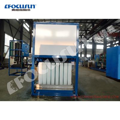 China Mineração de energia 3 toneladas/dia Sistema de arrefecimento direto Máquina de gelo de bloco com refrigerante R507 à venda