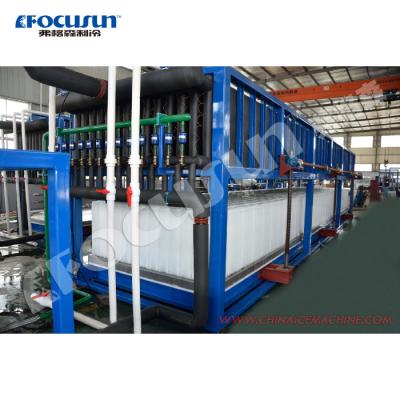 Cina 30 tonnellate di capacità giornaliera Macchina per blocchi di ghiaccio Compressore Bitzer e funzionamento automatico in vendita