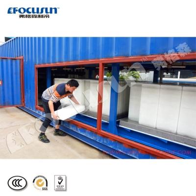 Cina 40ft Containerized 20TPD Block Ice Machine con 2.7kw 124.3kw Potenza 11800*2300*1900mm in vendita