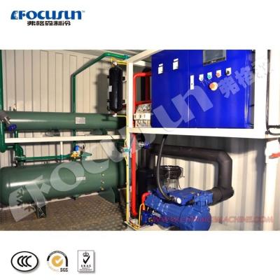 Cina 40ft Containerized 20TPD Block Ice Machine con 2.7kw 124.3kw Potenza 11800*2300*1900mm in vendita