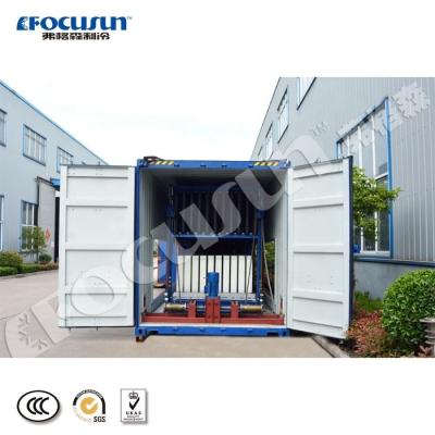 Cina 40ft Containerized 20TPD Block Ice Machine con 2.7kw 124.3kw Potenza 11800*2300*1900mm in vendita