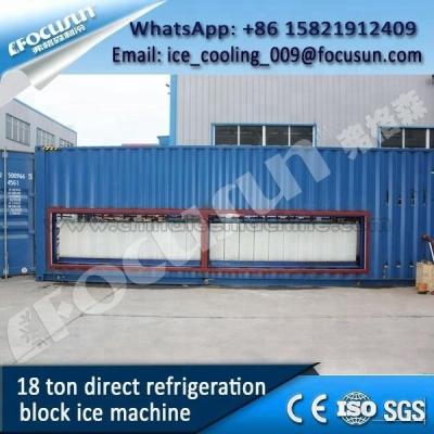 Cina Capacità di stoccaggio di ghiaccio 20000 kg Macchina per blocchi di ghiaccio industriale con componenti di pompa in vendita