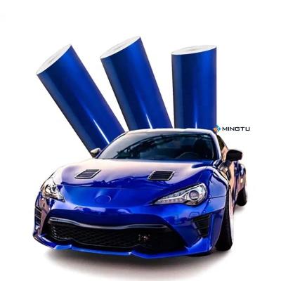 China Mingtu 65ft X 5ft Car Satin Metallic Matte Chrome Vinyl Lake Groene Wrap Sticker Dekal Te koop