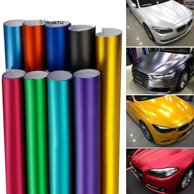 Cina Mingtu 65 piedi x 5 piedi adesivo per auto avvolgente in vinile satinato metallizzato cromato opaco in vendita