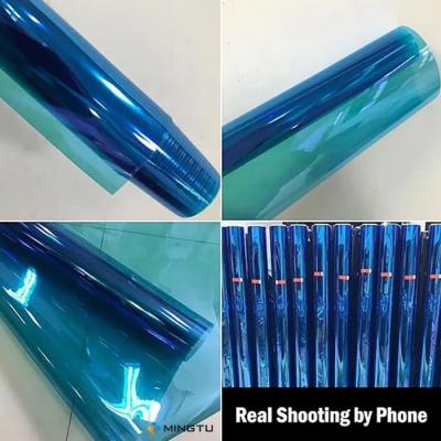 Cina Chameleon Tint 85% VLT Film per finestre isolante termico 1*30M Blu Viola Finestra Tint Film in vendita