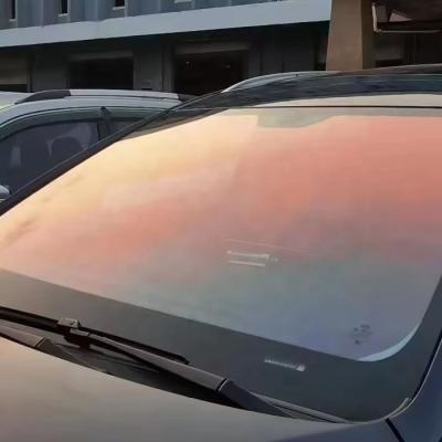 China VLT85% Sunset Burning Decoration Kameleon Tint Film 1.52x30m Warmte-isolatie vensterfilm Te koop