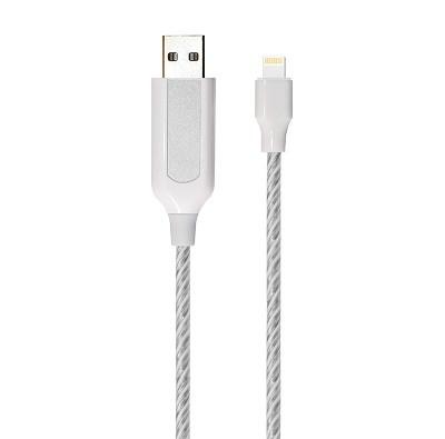 China EL Visible Light 8 Pin Lightning USB Flowing Round Cable LR002 for sale