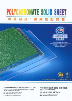 China 2019 high quality Polycarbonate Solid sheet for roof for sale
