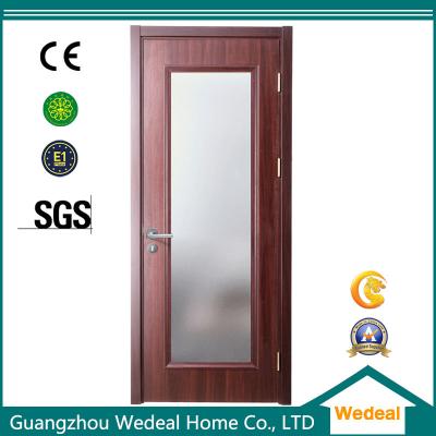 China Factory Supply Red Wood Interior Panel Doors with Glass Panel for sale