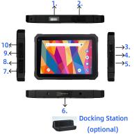 China Industrial Android Rugged Tablet Computers With MTK8766 4 Core CPU 2D Scanner for sale